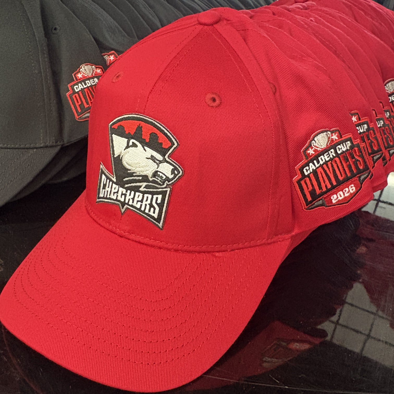 Checkers 2026 Red Playoff Hat – Charlotte Checkers